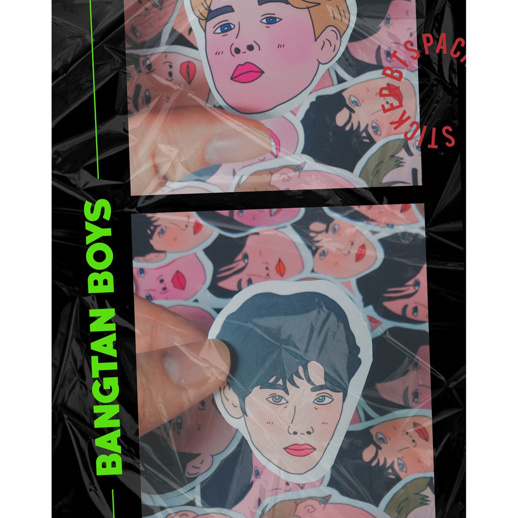 Jual BTS FACE STICKER PACK ( ISI 7 ) | Shopee Indonesia
