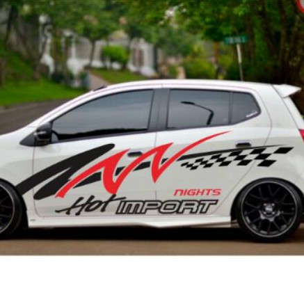 Jual sticker stiker mobil daihatsu ayla toyota agya cutting sticker ...