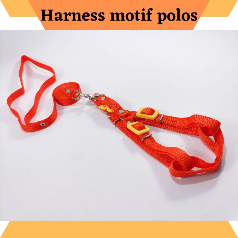 Jual tali harness Y motif polos / tali body harness / harness kucing ...