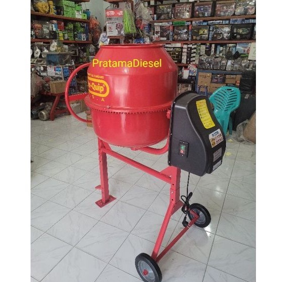 Jual Mesin Molen PRO-QUIP 180Liter pengaduk semen beton mini listrik Concrete Mixer | Shopee ...