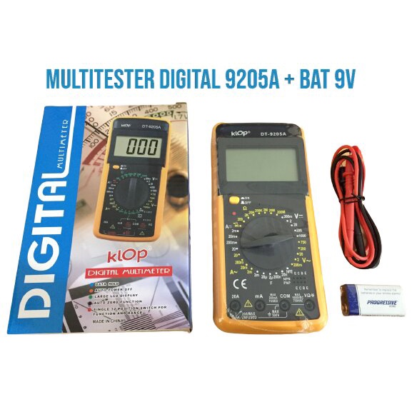 Jual DIGITAL MULTIMETER MULTIMETER AVOMETER DT-9205A KLOP AVOMETER ...