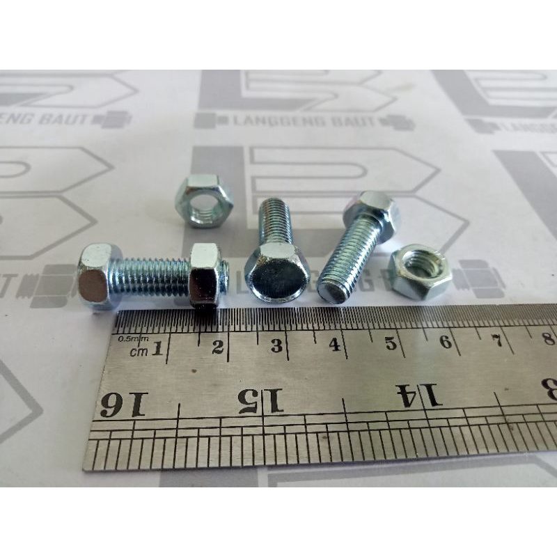 Jual Baut Mur M7 X 20 / Kunci 11 Panjang 2cm M7x20 | Shopee Indonesia