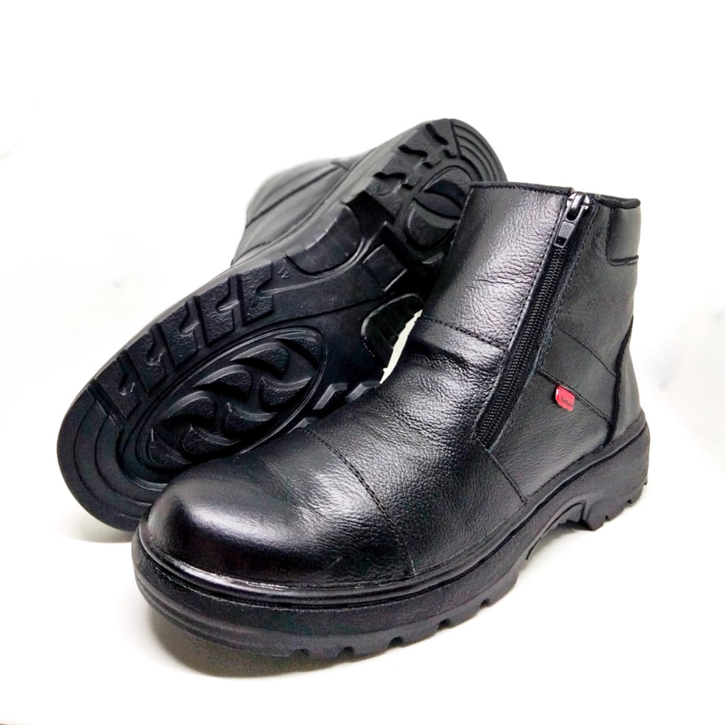 Jual sepatu boots kc laki-laki black\hitam klasik kerja lapangan ...