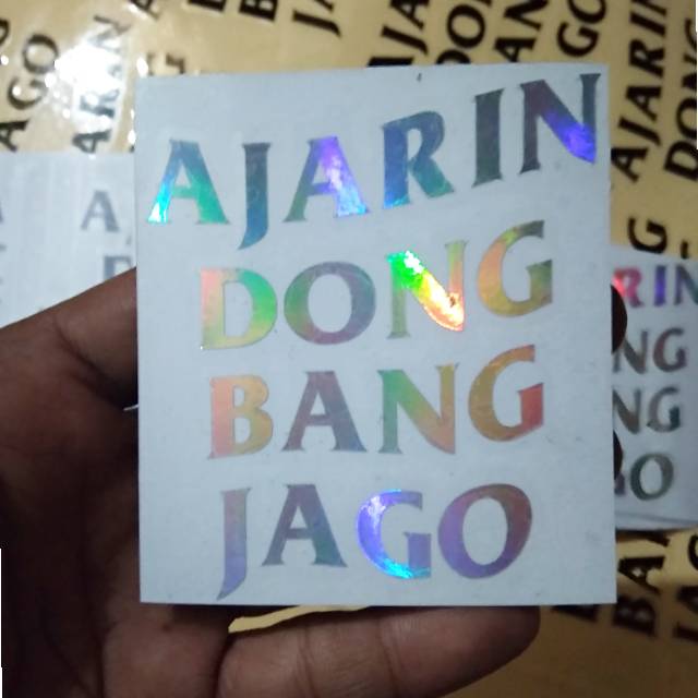 Jual stiker cutting sticker ajarin dong bang jago | Shopee Indonesia