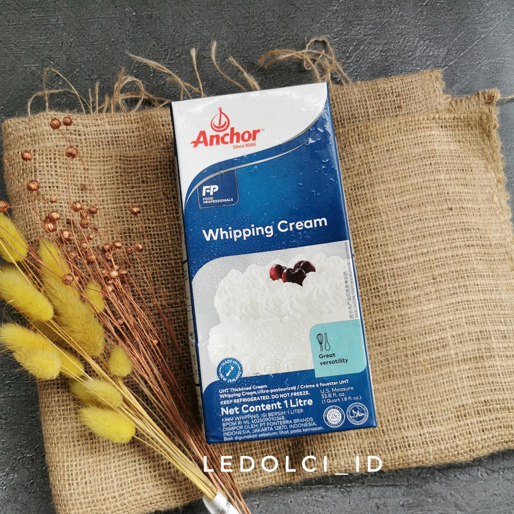 Jual ANCHOR WHIPPING CREAM WHIP CREAM WHIPPED CREAM 1 LITER | Shopee ...