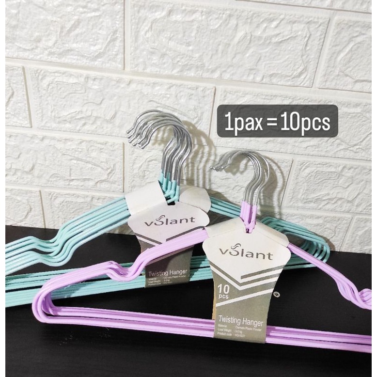 Jual Harga per 6pcs hanger baju gantungan baju plastik tebal.Hanger ...