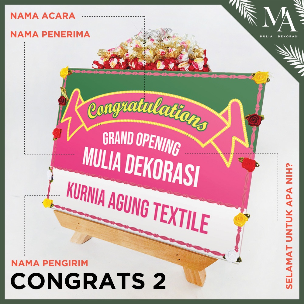 Jual Karangan Papan Ucapan Bunga Mini Gift DIY Custom Graduation ...