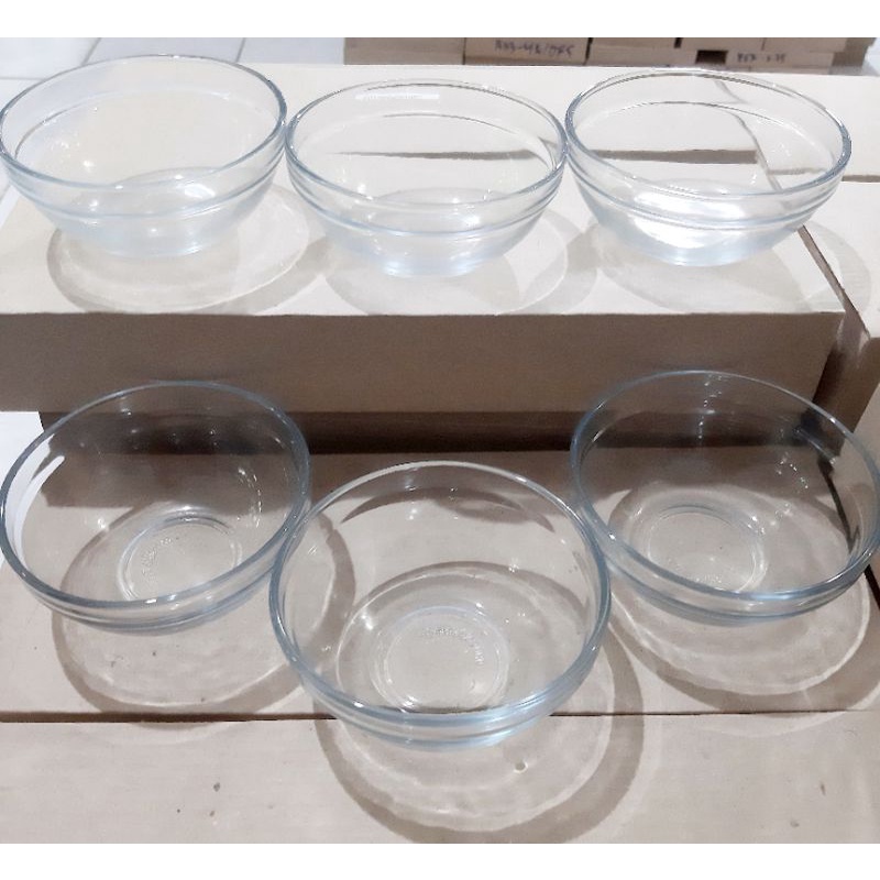Jual 1 set isi 6 pcs Mangkok / Mini Bowl Bening Kecil Tempat Sambal ...