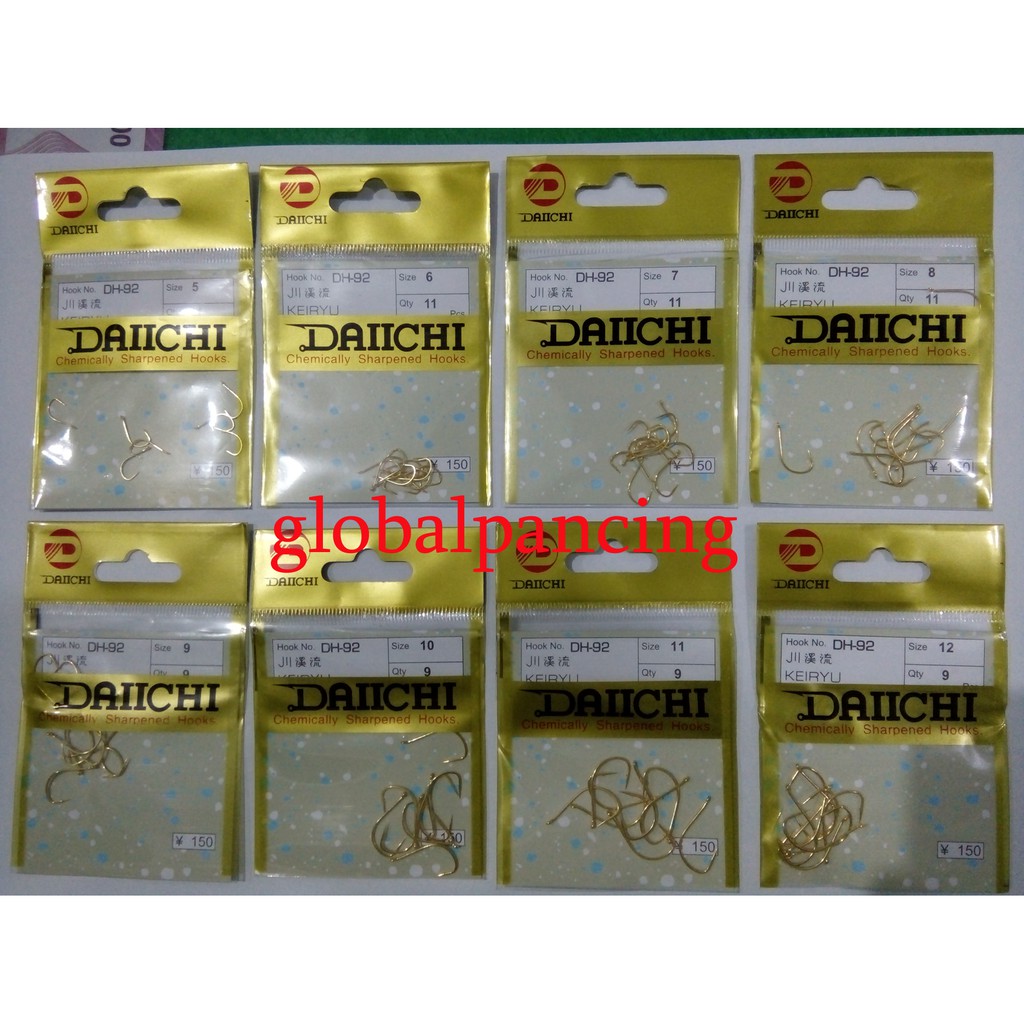 Jual Mata pancing Daiichi DH 92 / kail daichi keiryu Gold | Shopee ...