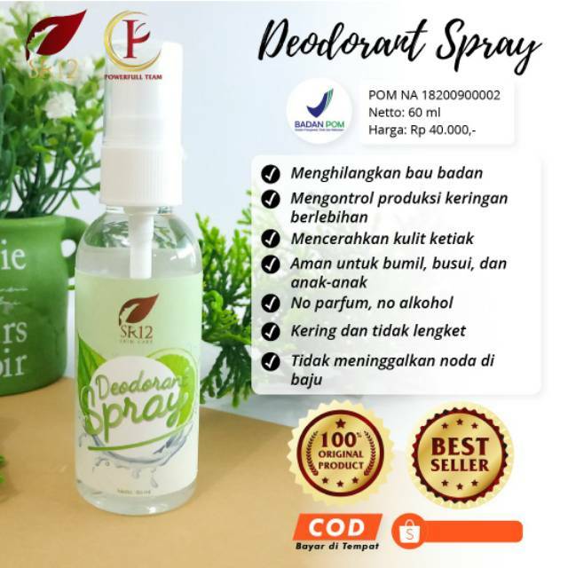 Jual THE BEST SELLER/Deodorant spray/sr/sr12/deodorant/ deodorant halal ...