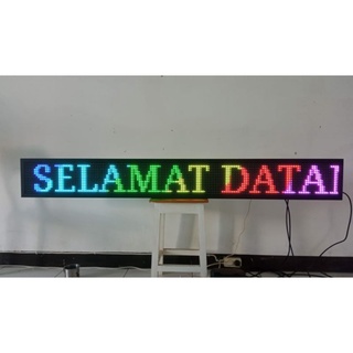 Jual Running Text RGB WiFi Outdoor Uk.165x20cm jam masjid digital waktu ...