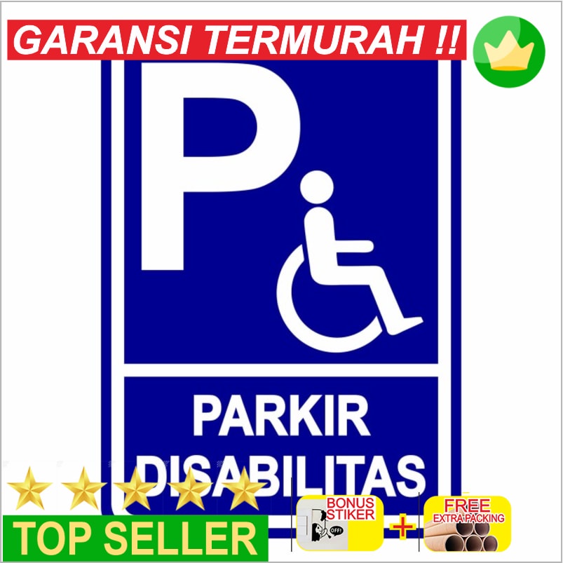 Jual Promo Rambu Parkir Khusus Disabilitas 35cm x 50cm Difabel Plat ...