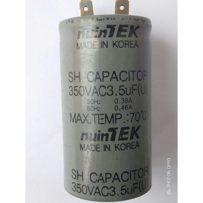 Jual Kapasitor 3.5 uf NUINTEK/KUKKWANG Made In Korea Original. | Shopee ...