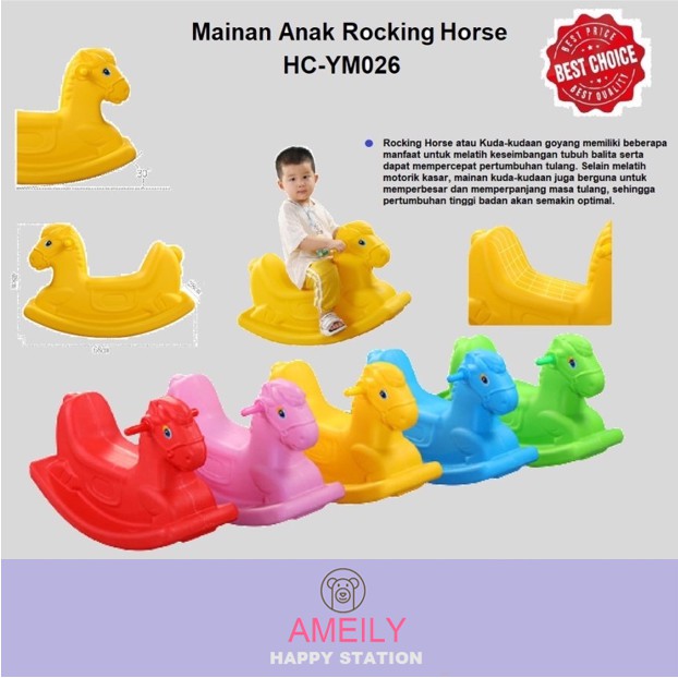 Jual Mainan Anak Kuda-kudaan Rocking Horse Anak HC-YM026 | Shopee Indonesia