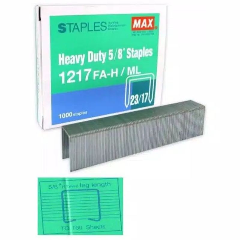 Jual Isi Staples Max Heavy Duty 5/8" - 1217 FA-H ML 23/17 Stapler ...