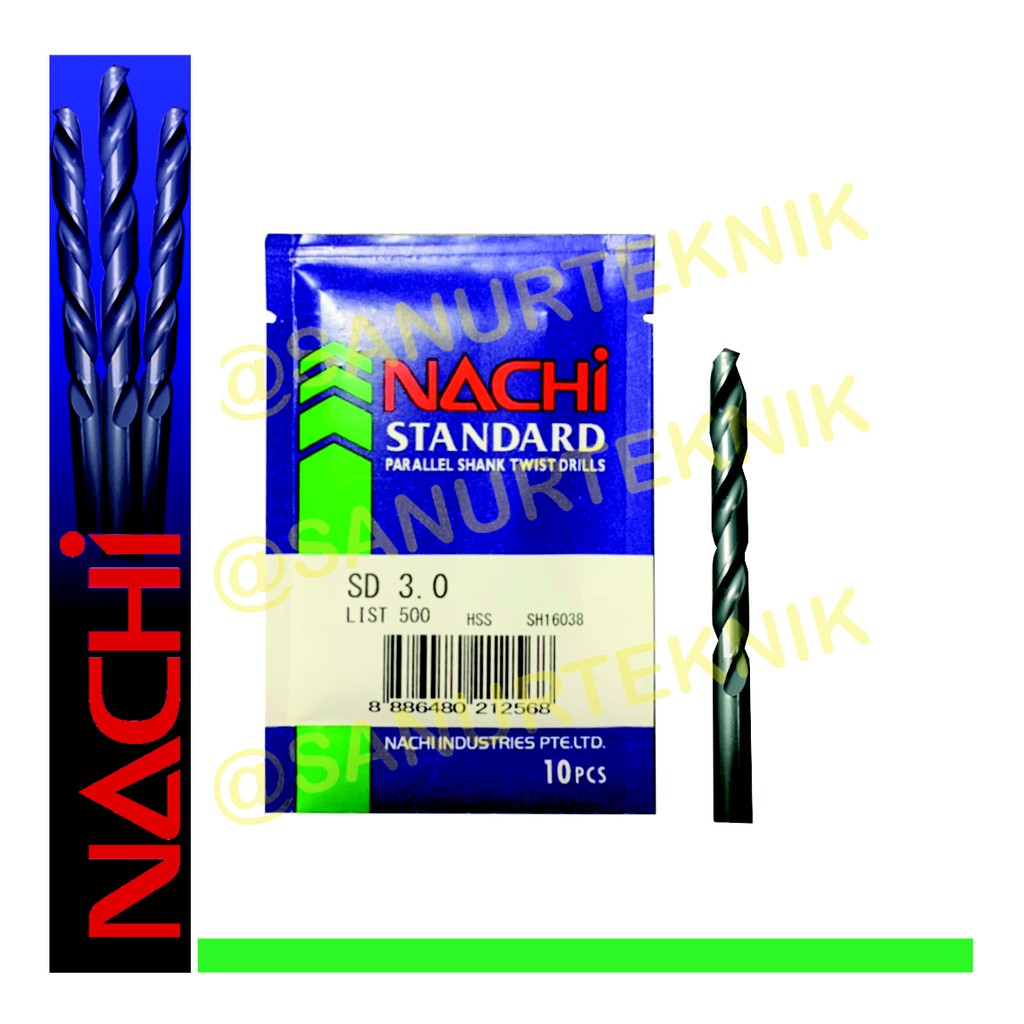 Jual Mata Bor Besi Nachi 3mm / 3 mm / 3.0mm / 3.0 mm / 3,0mm / 3,0 mm | Shopee Indonesia