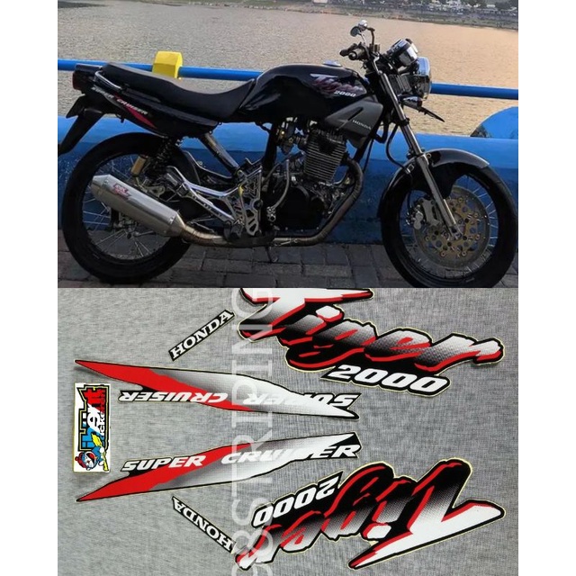 Jual STIKER TIGER MERAH PUTIH TAHUN 2000 STRIPING LIS STANDAR ORI HONDA ...