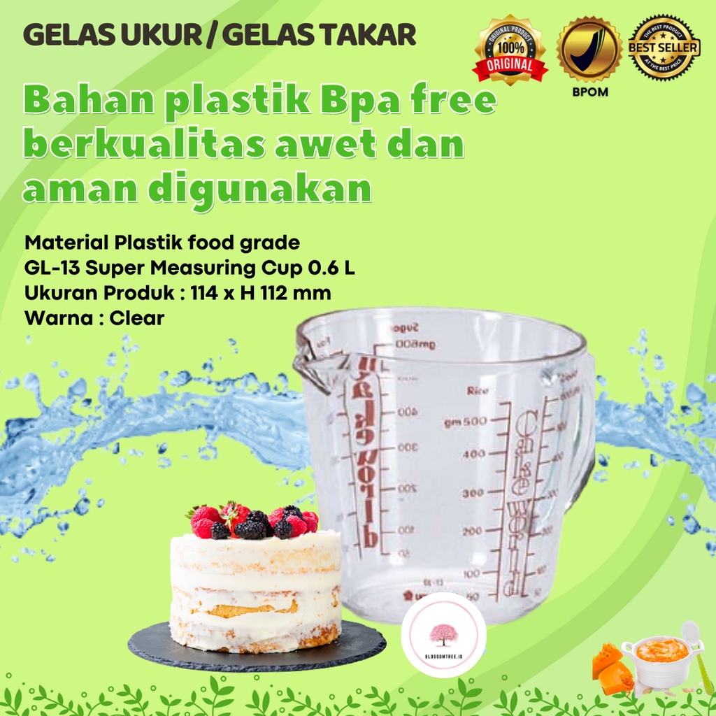 Jual Measuring cup takar gelas takar plastik gelas ukur 50ml 100ml ...