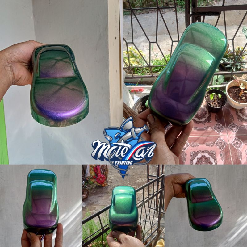 Jual cat bunglon pu ( silver green purple ) | Shopee Indonesia