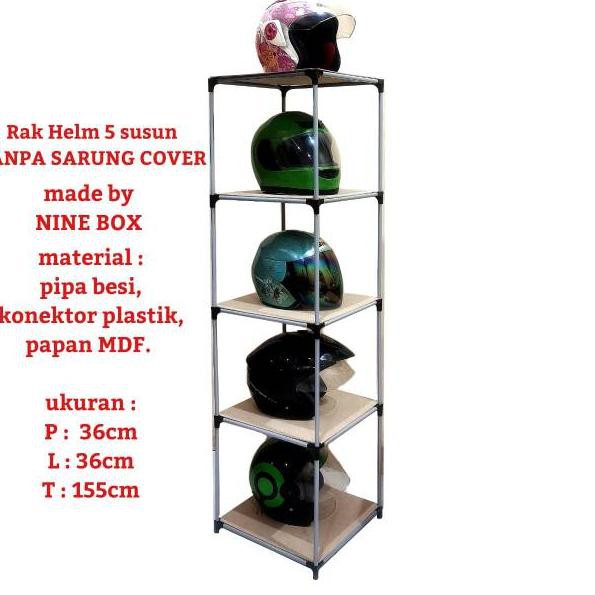 Jual Menarik.. Nine Box Rak helm 4 ruang / Rak display/ Lemari Pajang ...