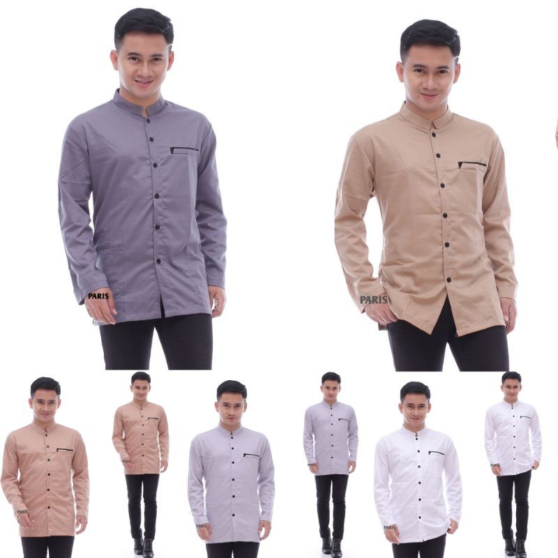 Jual BAJU KOKO MUSLIM LENGAN PANJANG /KOKO POLOS | Shopee Indonesia