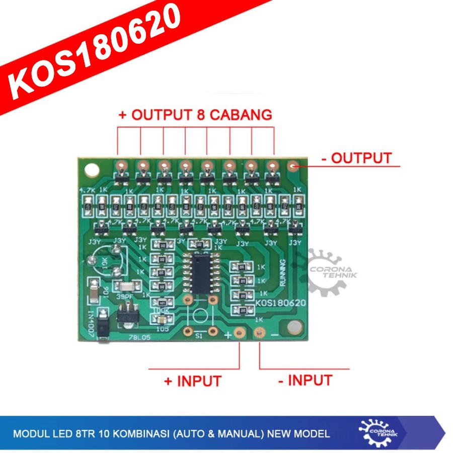 Jual KOS180620 - Modul Led 8 TR 10 Kombinasi Auto dan Manual | Shopee ...