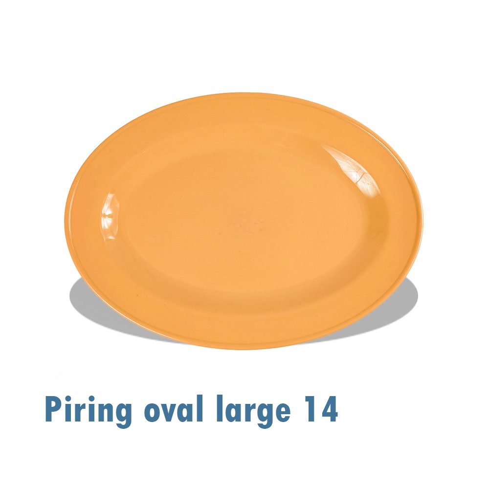 Jual GBUplast Piring Oval Large Plastik BPA Free 14 Inch Plastic Plate ...
