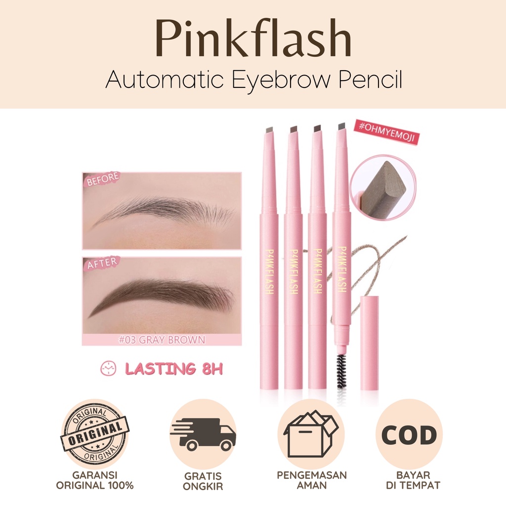 Jual PINKFLASH Automatic Eyebrow Pencil Tahan Air Pigmen Pensil Alis ...