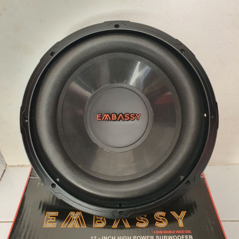 Jual Subwoofer Embassy EM-1289 12 inch double coil | Shopee Indonesia