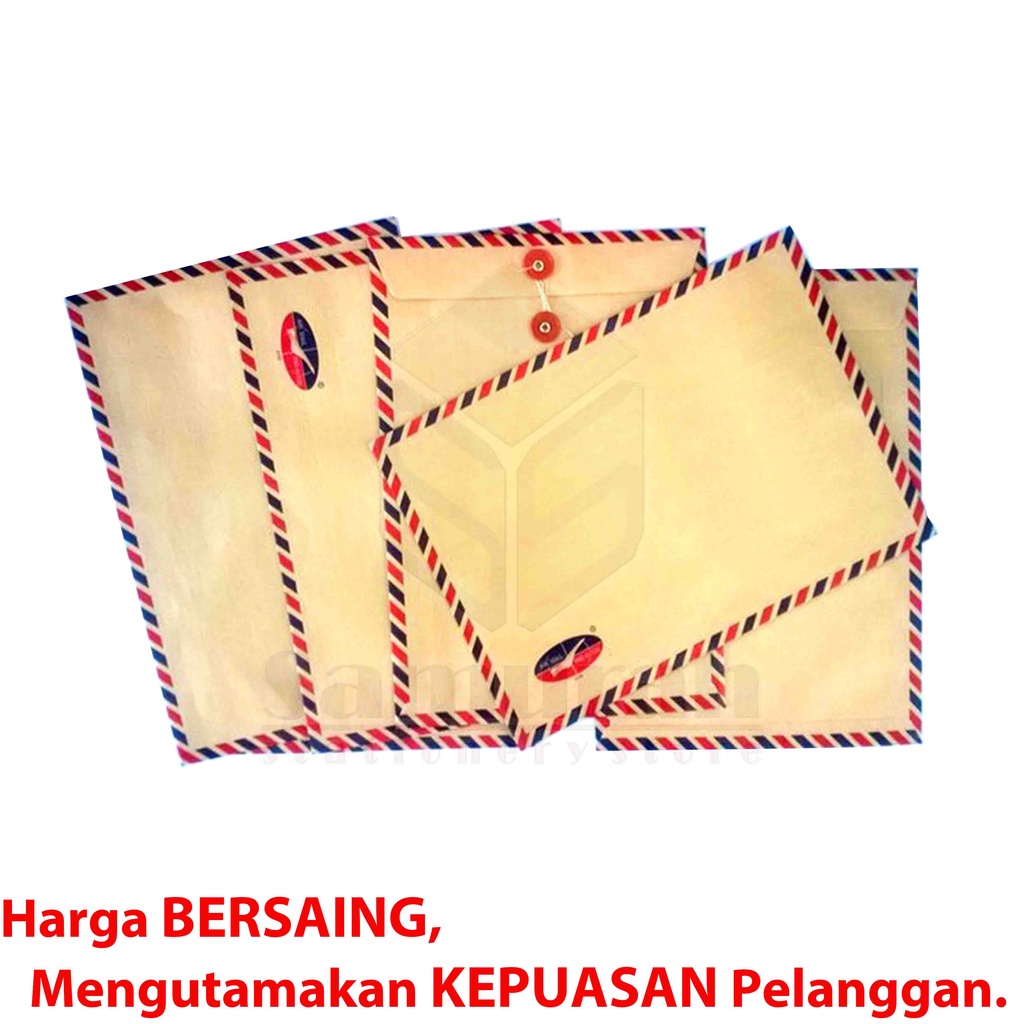 Jual Amplop Kertas Coklat Airmail Tali 310 Ukuran Folio / Envelope F4 ...