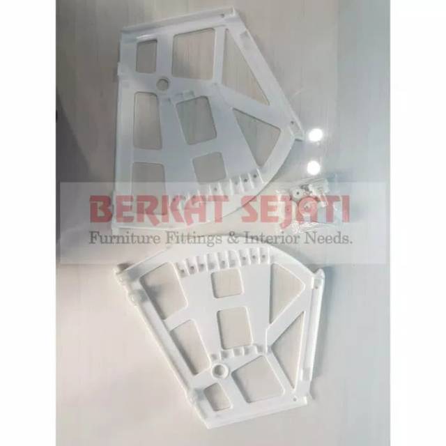 Jual Bracket Fitting Engsel / Rel Lemari Rak Sepatu Putar 3 Tiga Susun ...