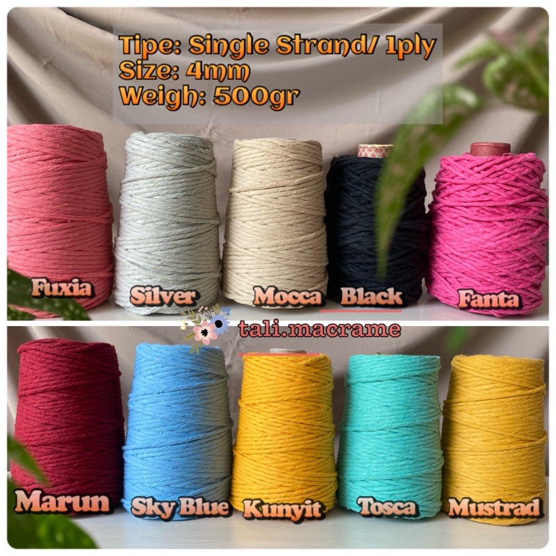 Jual tali macrame 1 ply premium berat 500gr | Shopee Indonesia