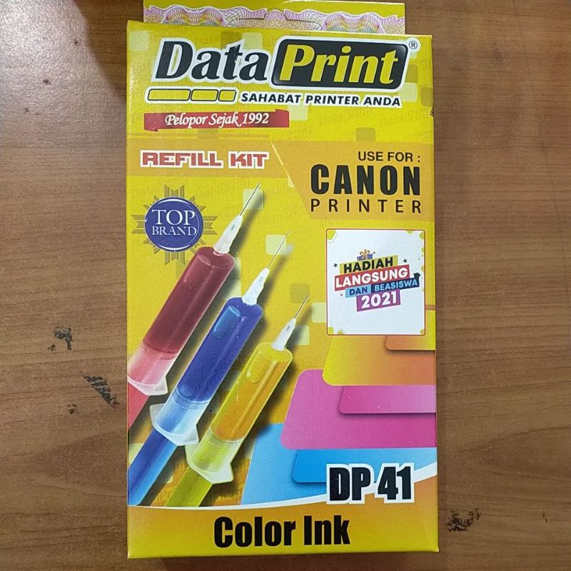 Jual Refill Tinta Suntik Data Print DP41 Color Printer Canon Free ...