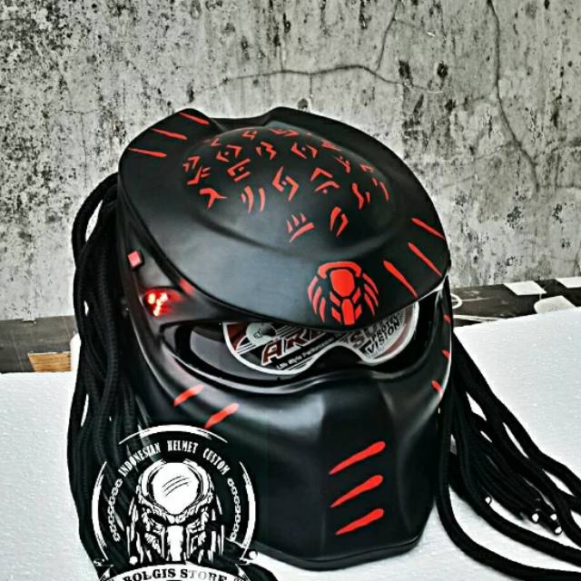 Jual Helm predator doff2 red new | Shopee Indonesia