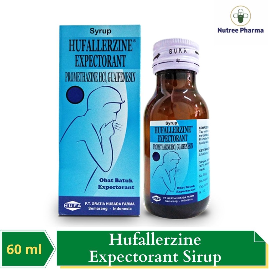 Jual ⚡MURAH & DIJAMIN ORI⚡ HUFALLERZINE EXPECTORAN SIRUP 60 ML | OBAT ...