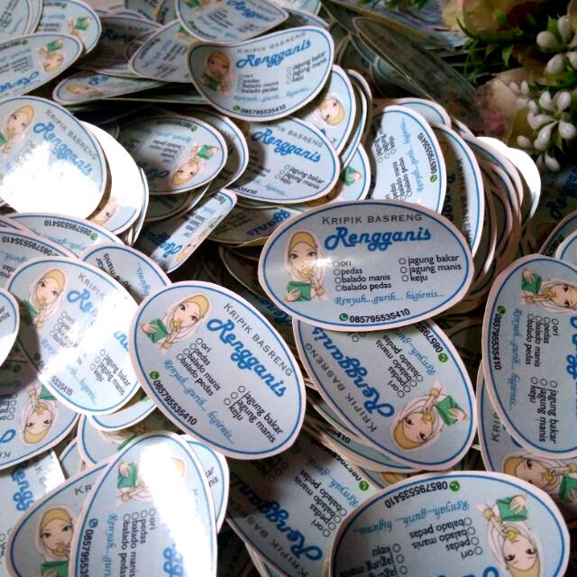 Jual (MINIMAL ORDER 100 PCS) STICKER LABEL SNACK MAKANAN KERIPIK ...
