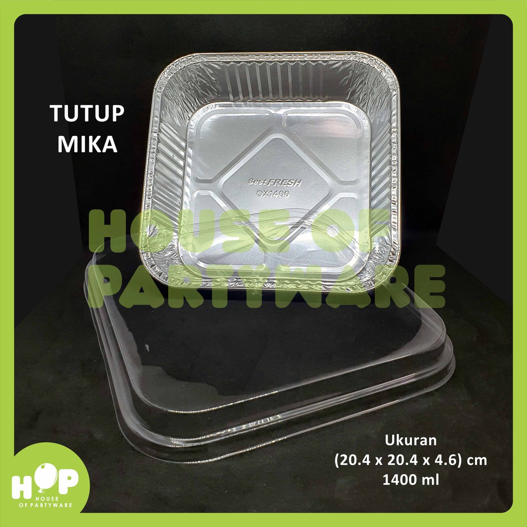 Jual Alumunium Foil Cup OX 1400 + Tutup / Persegi / 20 x 20 / Macaroni ...