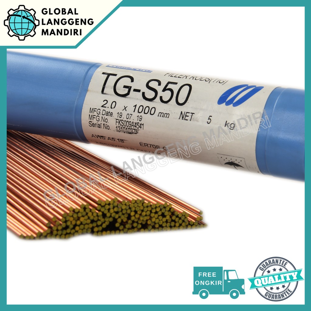 Jual Kawat Las Argon TIG BESI TGS-50 1.6mm / 2.0mm / 2.4mm / 3.2mm (1PAK) FAMILIARC ER 70 TGS50 ...