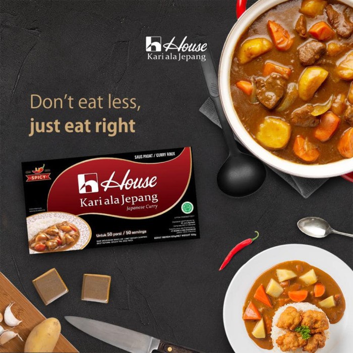 Jual House Kari Ala Jepang Spicy / Bumbu Padat Kari Pedas 935 Gr Halal ...