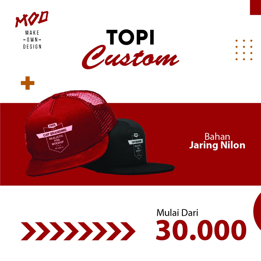 Jual Topi Trucker | Topi jaring | Trucker Hats Custom | Topi sablon ...