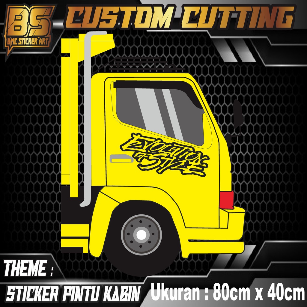 Jual Sticker Cutting Variasi Truk bagian Pintu kabin all truck ...