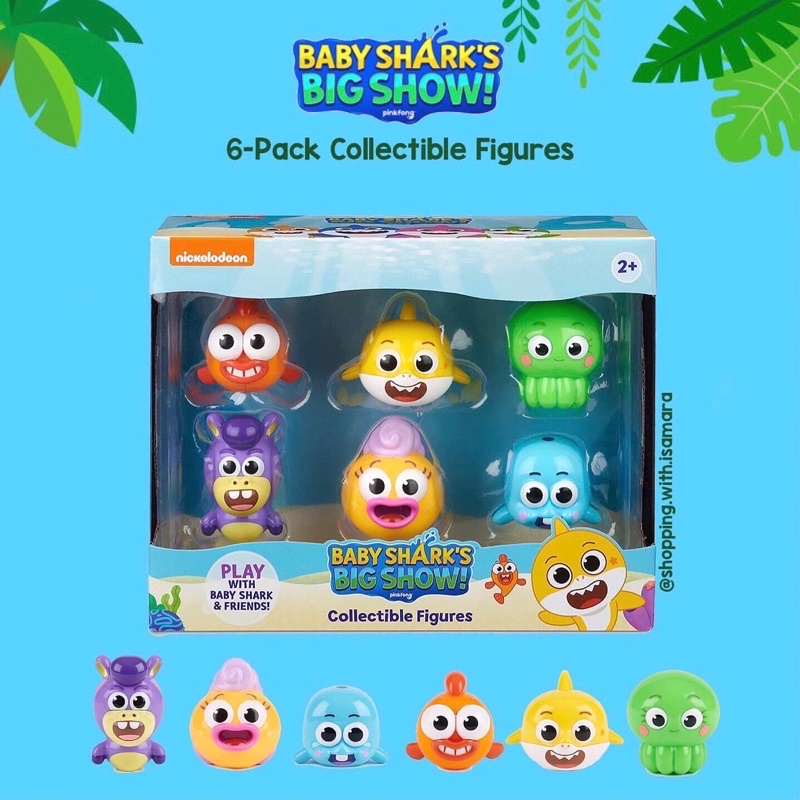 Jual Pinkfong Baby Shark Mini 6 Pack Collectible Figures / Mainan ...