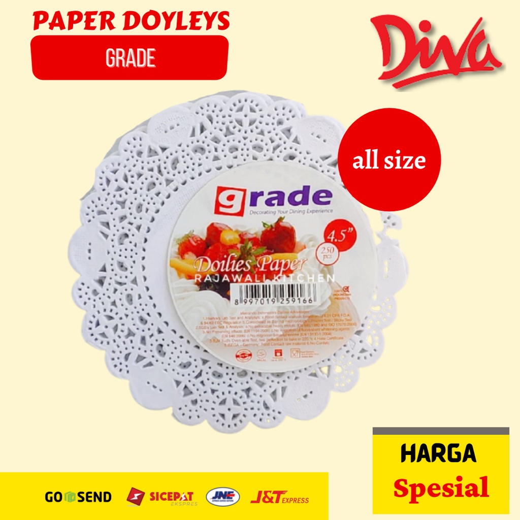 Jual Grade Paper Doyleys / Kertas Renda ( 250pcs ) | Shopee Indonesia
