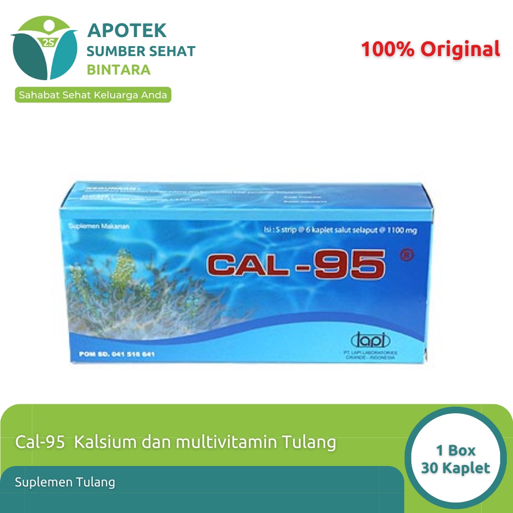 Jual [1 Box] Cal-95 Kalsium Multivitamin tulang | Shopee Indonesia