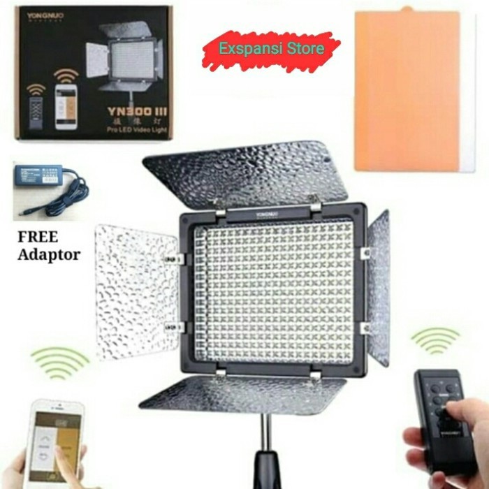 Jual Lampu LED Yongnuo YN-300 lll free Adaptor Listrik | Shopee Indonesia