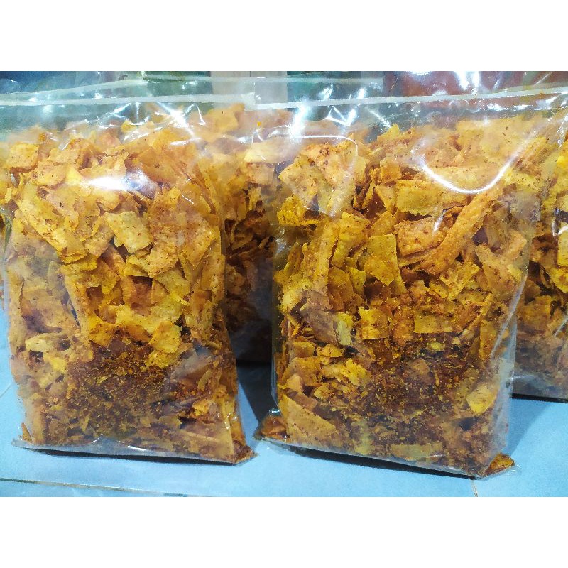 Jual kripik singkong khas pinoh 500gram pedes kunyit | Shopee Indonesia