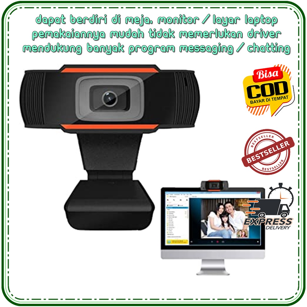 Jual Web Camera Web-01 Kamera USB Webcam HD 720P For PC Laptop Desktop ...