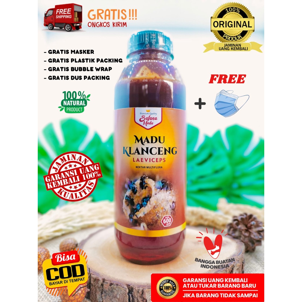 Jual COD (195gr - 300gr - 600gr) MADU KLANCENG BAMBU TRIGONA LAEVICEPS ...