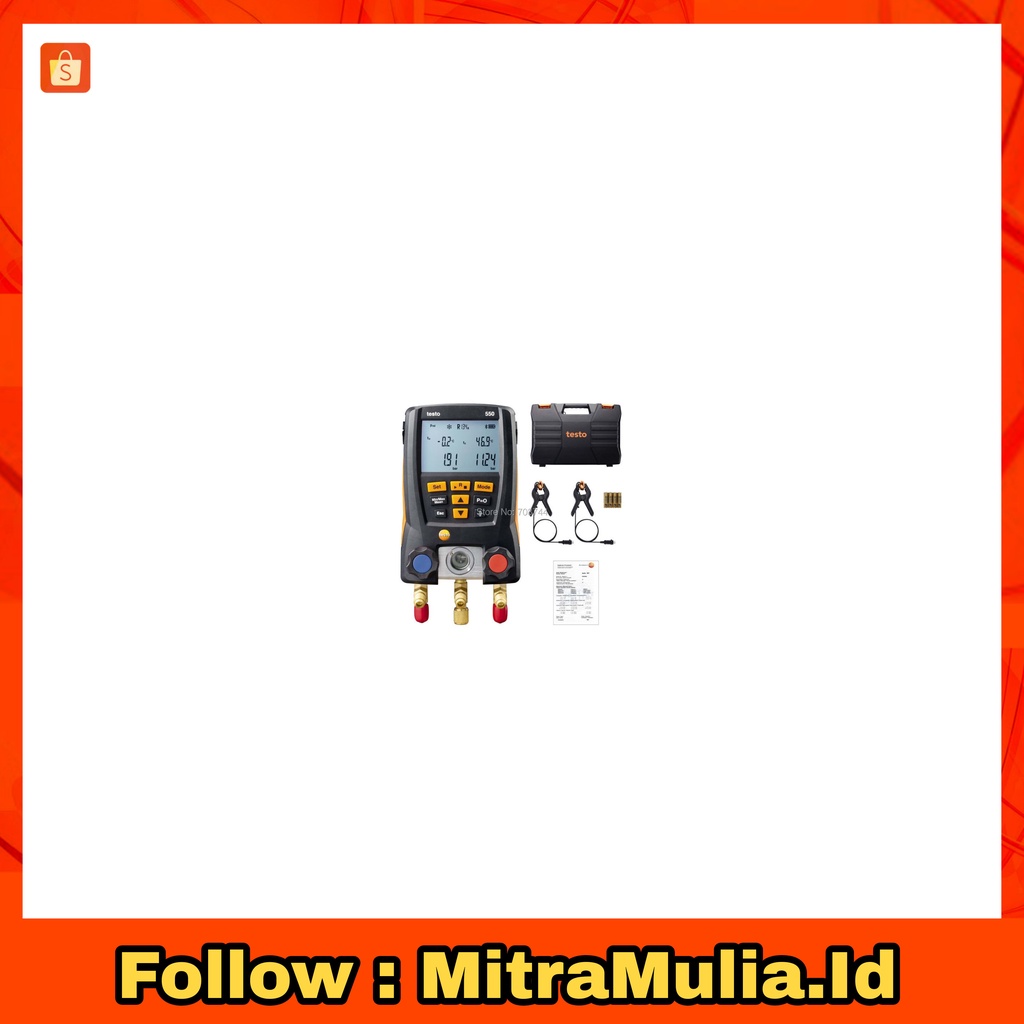 Jual Testo 550 Refrigeration Digital Manifold Kit 0563 1550 with 2pcs ...