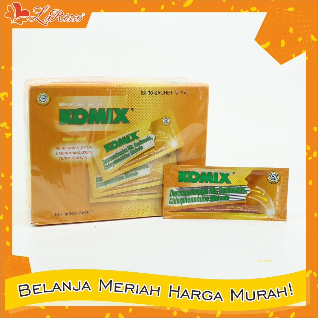 Jual KOMIX OBAT BATUK SACHET KOTAK SEMUA RASA (30'S) | Shopee Indonesia